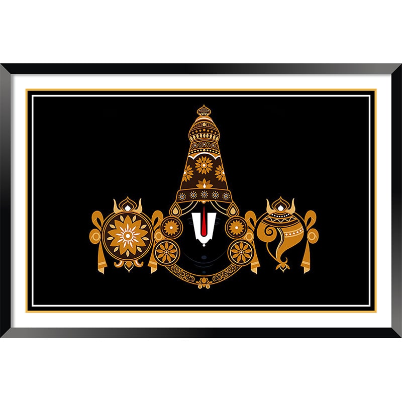 Lord Tirupati Balaji Painting | Photo Frame For Home And Office - DBrush